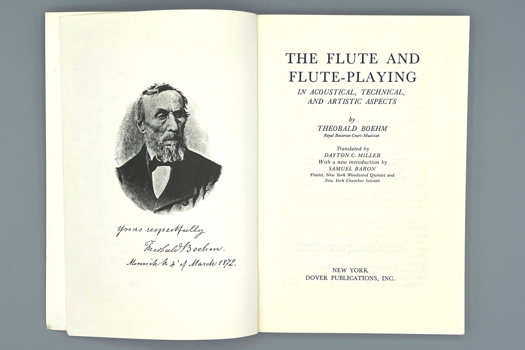 Used book – The Flute and Flute-Playing in Acoustical, Technical, and ...