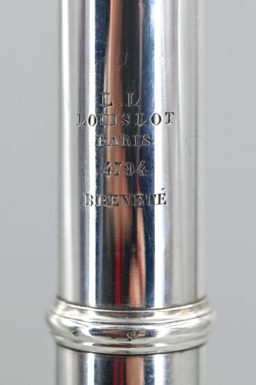 Solid silver Louis Lot Barat era flute - VM Collectables